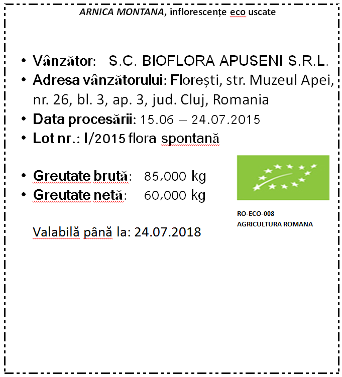 Certification – Arnicamontana