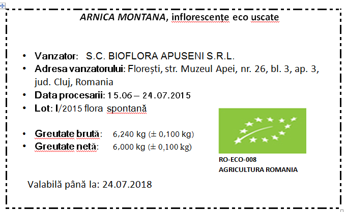 Certification – Arnicamontana